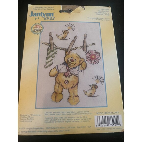 Janlynn | Other | Janlynn Baby 205 Wash Line Fun Counted Cross Stitch ...